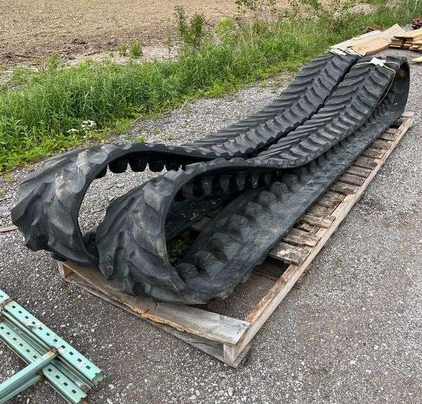 Pair of rubber tracks, Solideal, 6" between spokes, 54-spokes, 16"W ...