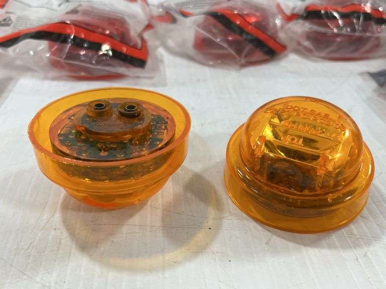 (9) Truck-Lite 10275Y LED marker lights, includes: 5- red, and 4- amber ...