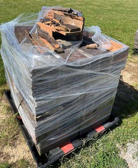 Pallet full of very old fancy blocks, each- 8 1/2" x 8 1/2" x 16 ...