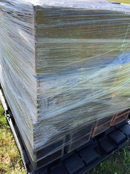 Pallet full of very old fancy blocks, each- 8 1/2" x 8 1/2" x 16 ...