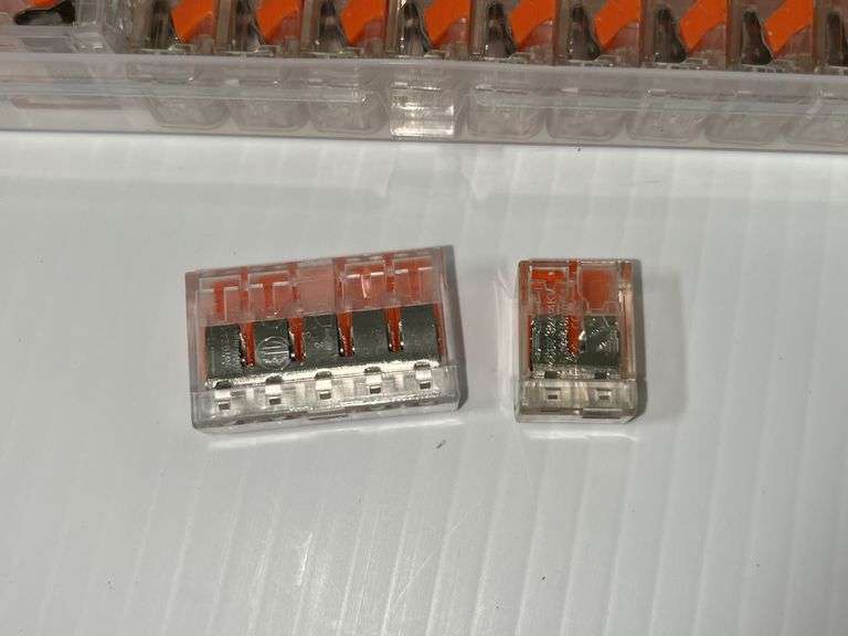 75-Piece lever wire connector assortment kit, 28-12 AWG, push-in ...