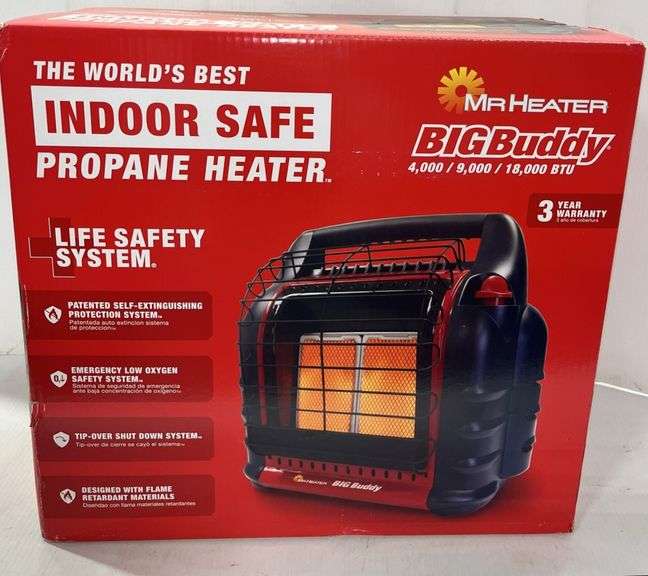 Mr. Heater Big Buddy 4,000 / 9,000 / 18,000 BTU, box- 18"H, NIB ...