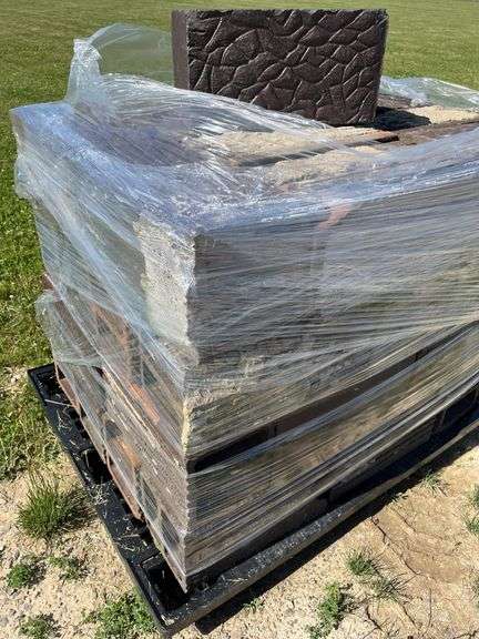 Pallet full of very old fancy blocks, each- 8 1/2" x 8 1/2" x 16 ...