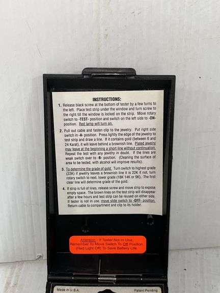 Golden Touch electronic gold tester machine, for 9K to 22K, battery ...