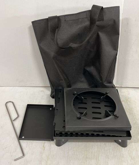 Mini camp/cooking stove, 10" x 9", new - Albrecht Auction Service