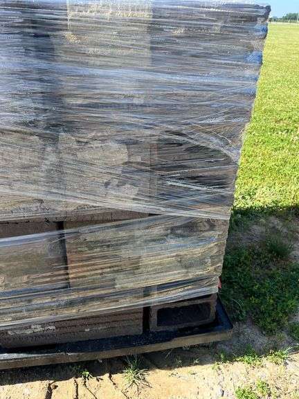 Pallet full of very old fancy blocks, each- 8 1/2" x 8 1/2" x 16 ...