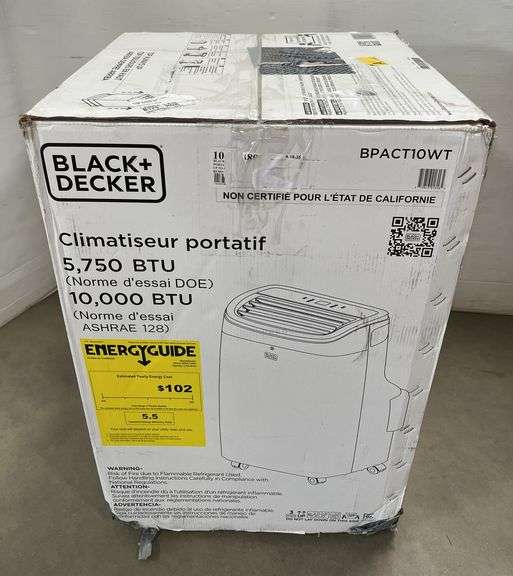 Black & Decker portable air conditioner, 10,000 BTU, roll around AC ...