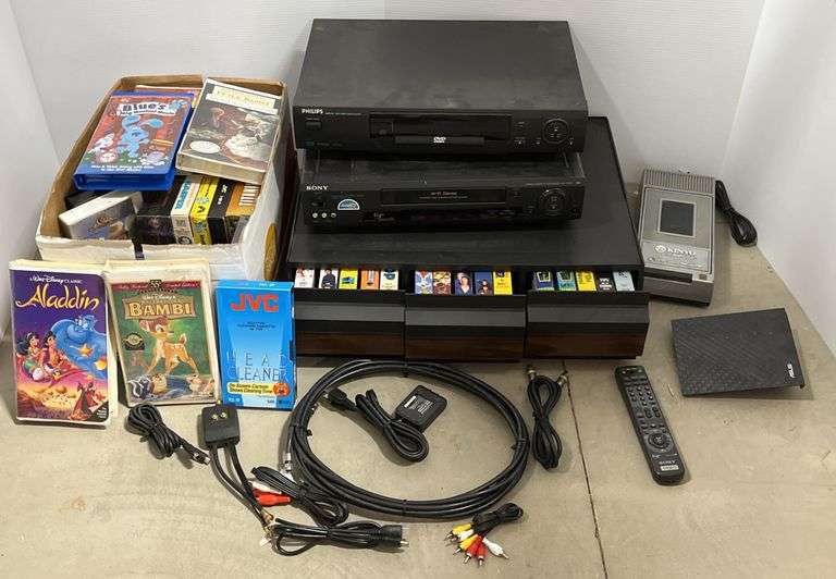 Sony VHS/DVD combo player with remote, also includes various AV type ...
