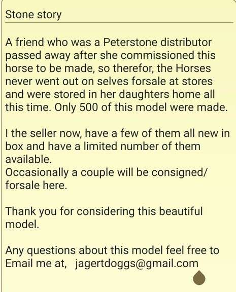 1998 Special run Peter Stone model horse, "Ima Classic Stone", only 500 ...