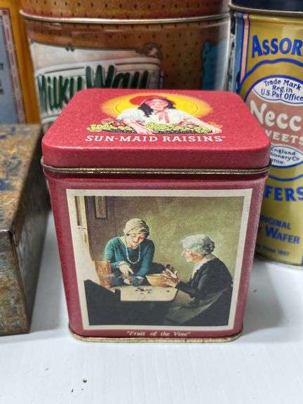 (9) Collectible tins from 1930s and newer, includes Humo Cigar Box ...