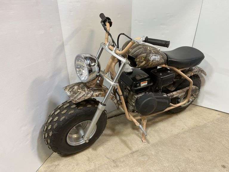 Coleman Powersport gas mini bike, Next camo, easy pull start, runs ...