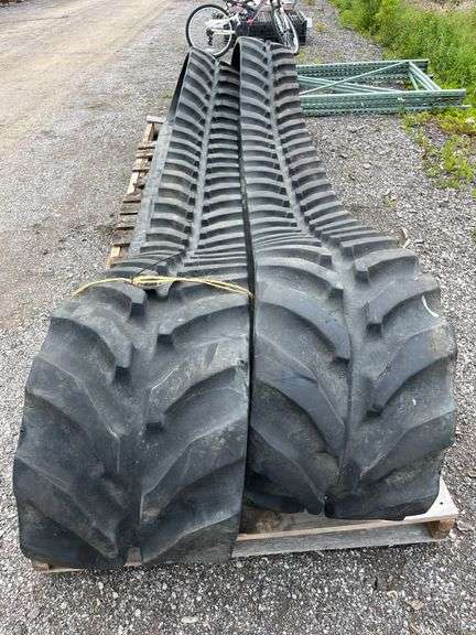 Pair of rubber tracks, Solideal, 6" between spokes, 54-spokes, 16"W ...