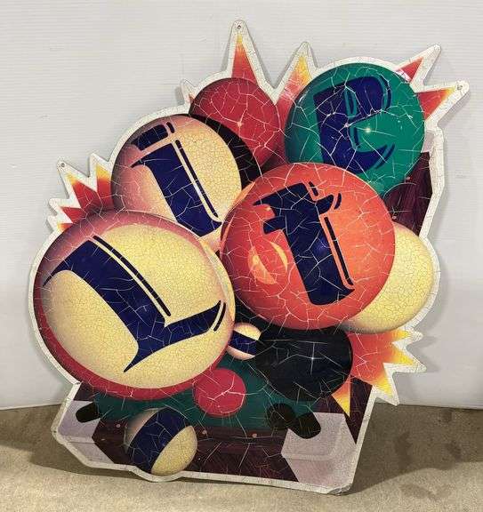 Miller Lite pool balls beer sign, 40" x 34", good - Albrecht Auction ...