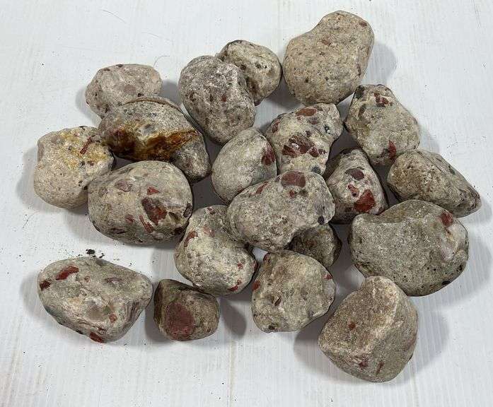 (20) Pudding stones, 2" to 3", approx. 10 lbs. - Albrecht Auction Service