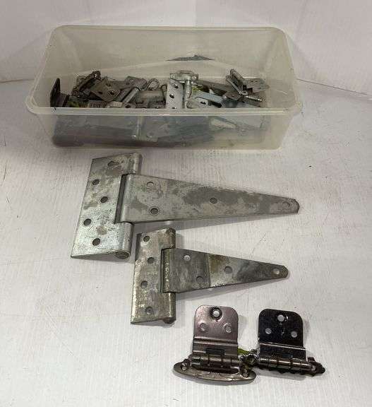 (20) Various hinges, sizes range from kitchen cabinets to galvanized ...