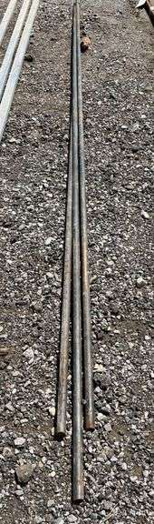 (3) Pieces of steel round stock, 3/4"Dia x 10'L - Albrecht Auction Service