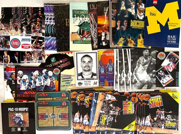 (24) 1992 NBA Inside Stuff Premiere Issue magazine with uncut Fleer ...
