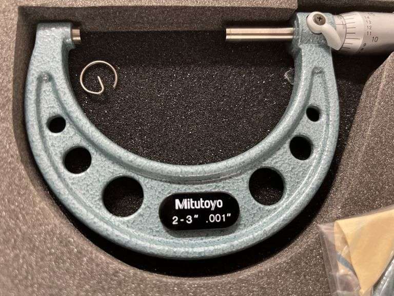 Complete set of micrometers with case, case- 14"W - Albrecht Auction ...