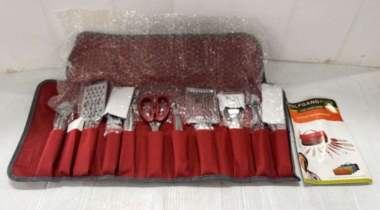 Wolfgang Puck 12-piece kitchen utensil garnishing set, includes: Peller ...