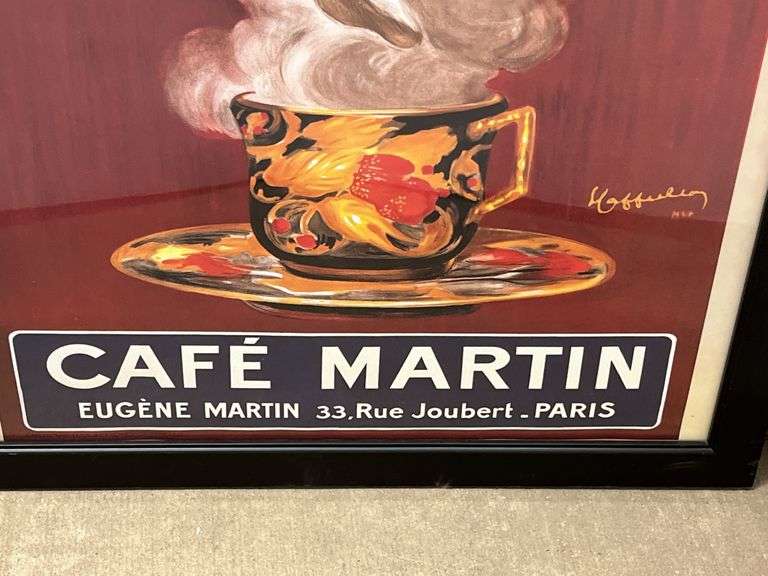 Cafe Martin Print, 27" x 33", frame wear - Albrecht Auction Service