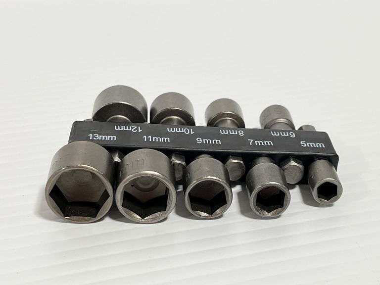 (10) 2" hex head allen drill bits, and a set of electric nut ...