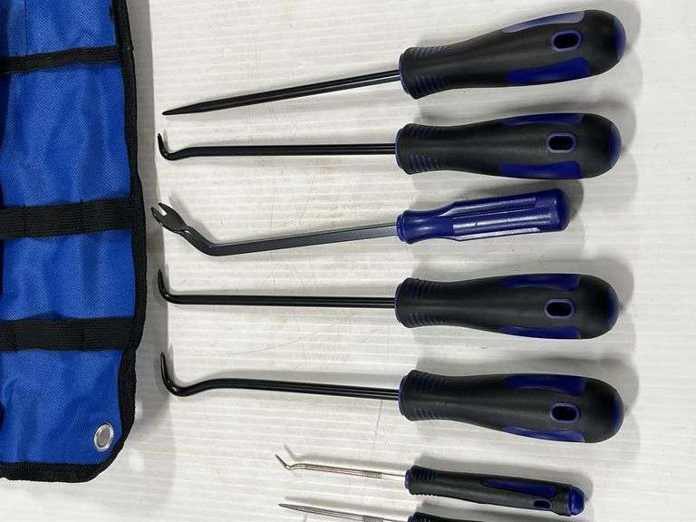 13-Piece precision tool kit with magnetic telescoping hook, scraper ...