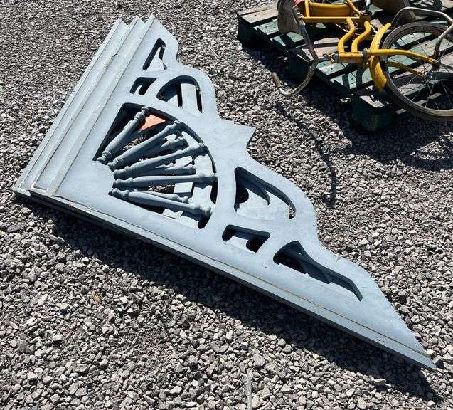 (3) House roof peak gable pediment/decorations, made of poly foam ...