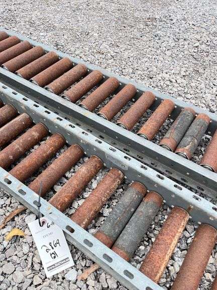 (2) Conveyor rollers, 10" x 78", rusty rollers - Albrecht Auction Service