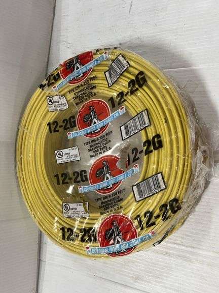 Roll of 12-2 wire, appears to be a full roll, new - Albrecht Auction ...