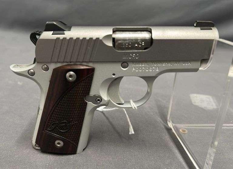 Kimber Micro, .380 ACP, 7-Round Mag, Stainless Steel with Rosewood ...