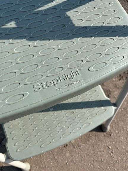 Werner Step Right folding step stool, 18"W x 37"H - Albrecht Auction ...