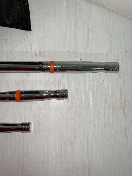 3-Piece breaker bar set, 1/4", 3/8", and 1/2" drive, heavy duty 6", 10 ...