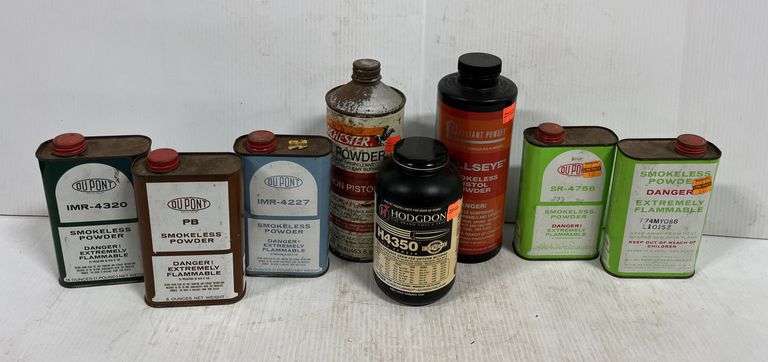 Gun reloading powder, includes: Winchester ball powder-action pistol, 1 ...