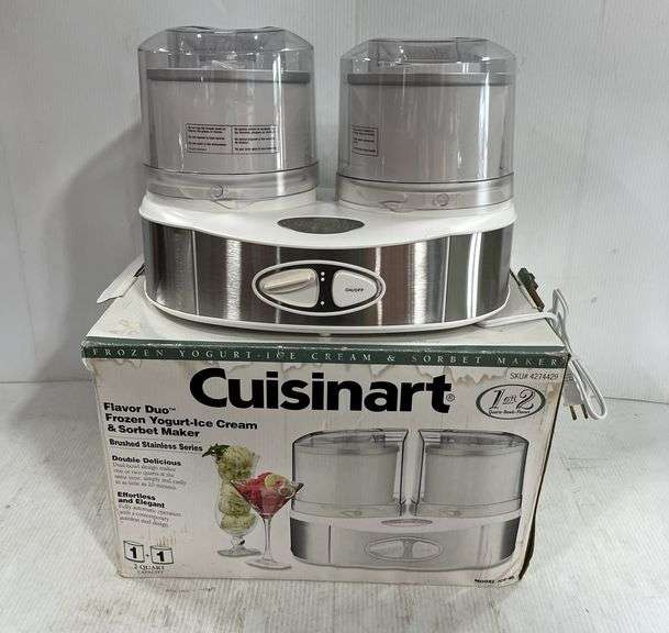 Cuisinart Flavor Duo frozen yogurt/ice cream maker, ICE-40, comes with ...