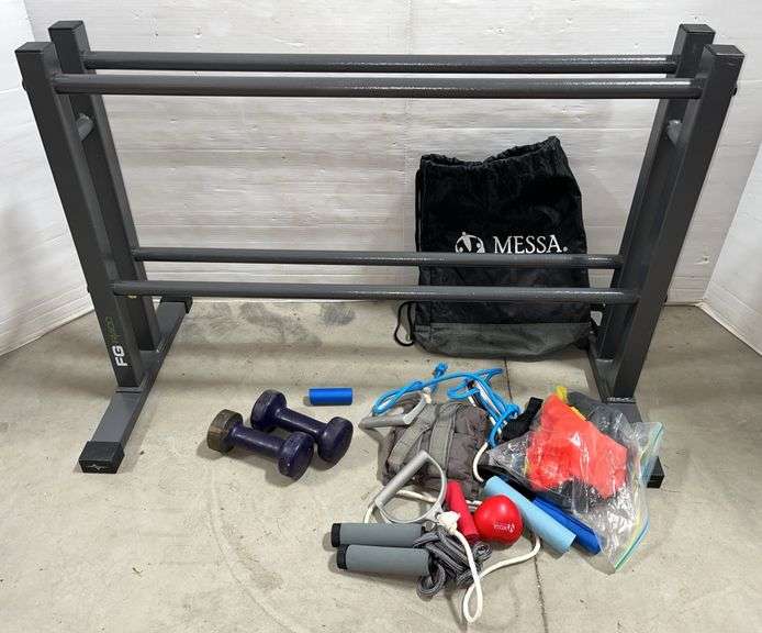 Weight rack, model FGR/400, holds up to 400 lbs., comes with (2) 5 lb ...
