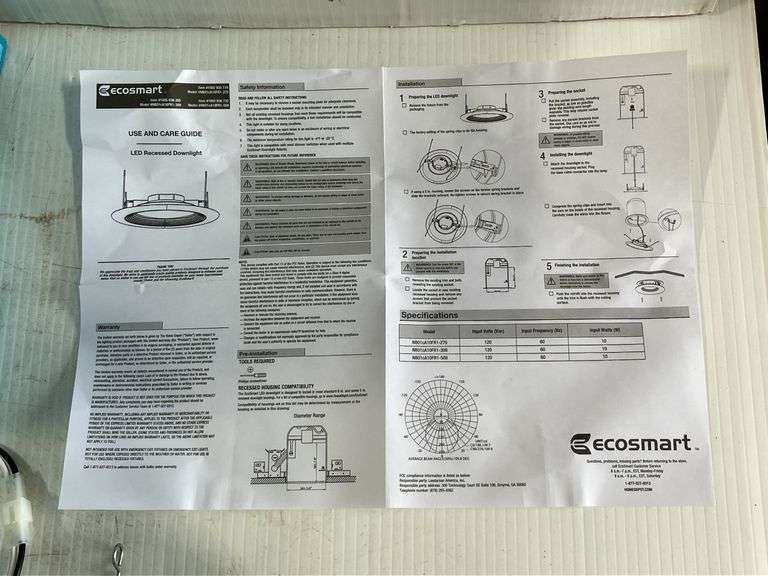 (2) 4-Packs of EcoSmart integrated LED soft white 65W replacement ...