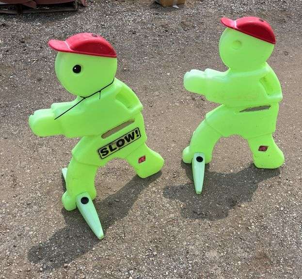 (2) Step2 Visual warning alert kid safety sign, 32"H each, have wear ...