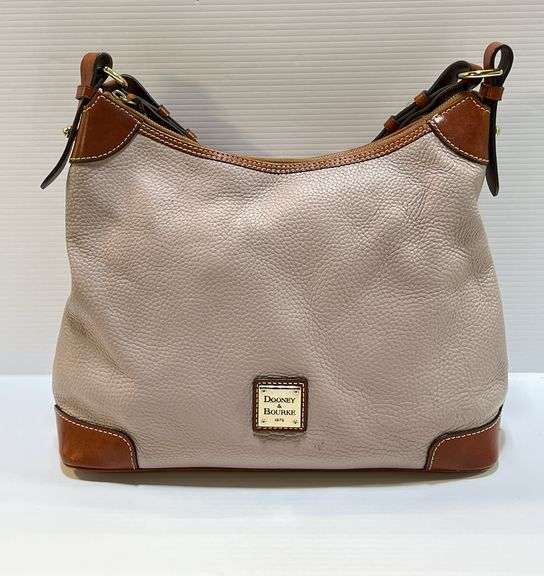 Dooney & Bourke genuine pebbled leather bone color women's handbag ...