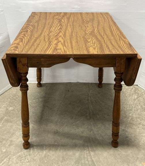 Small table, open- 42" x 30", closed- 27" x 30", good - Albrecht ...
