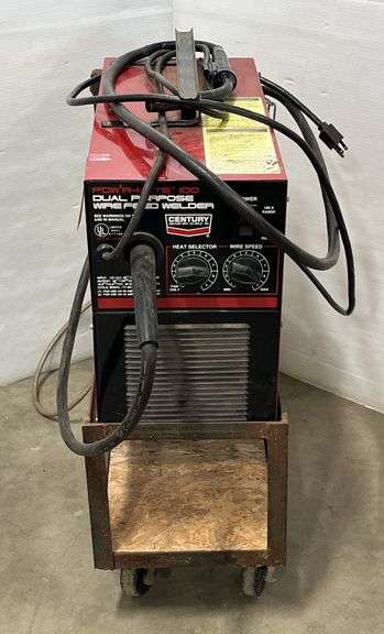 Powermate 100 dual purpose wire feed welder, 110V, 27"H, spindle where ...