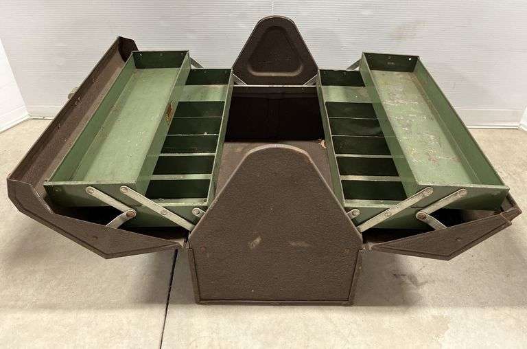 Kennedy toolbox, open top with double trays, industrial tool box, 18"W ...