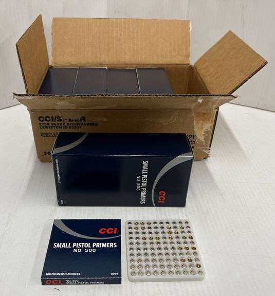 (5,000) CCI No. 500 Small Pistol Primers - Albrecht Auction Service