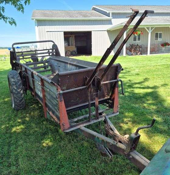 This item Selling ABSOLUTE! ~~~ New Idea Wheel Driven Manure Spreader, 10', Works as it Should ...