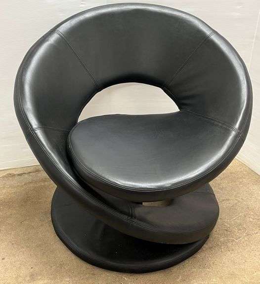 Leather Architectural Swirl Chair - Albrecht Auction Service