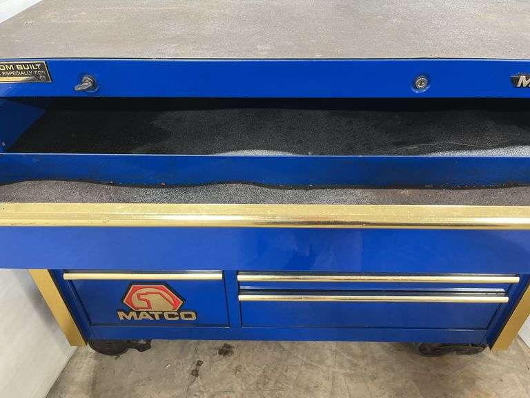 Heavy duty custom built MATCO tool box with (2) Keys, 57"W x 27"D x 46 ...