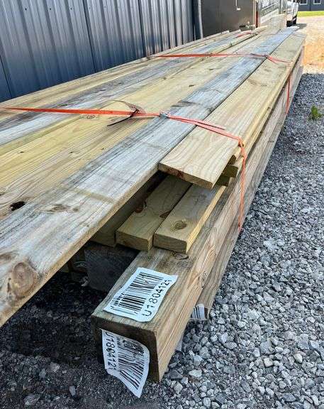 Misc. lot of treated and untreated lumber - Albrecht Auction Service
