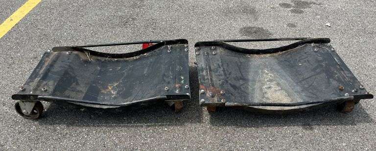 (2) Skids on wheels for cars, snowmobiles, and four-wheelers, 23" x 15 ...