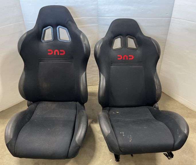 (2) Race car seats, 21"W, good - Albrecht Auction Service