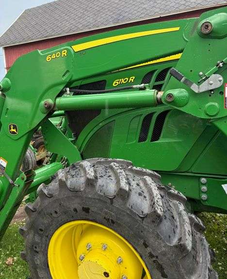 2016 John Deere 6110R 4WD Tractor with 640R Loader and 8' Bucket, (4400 ...