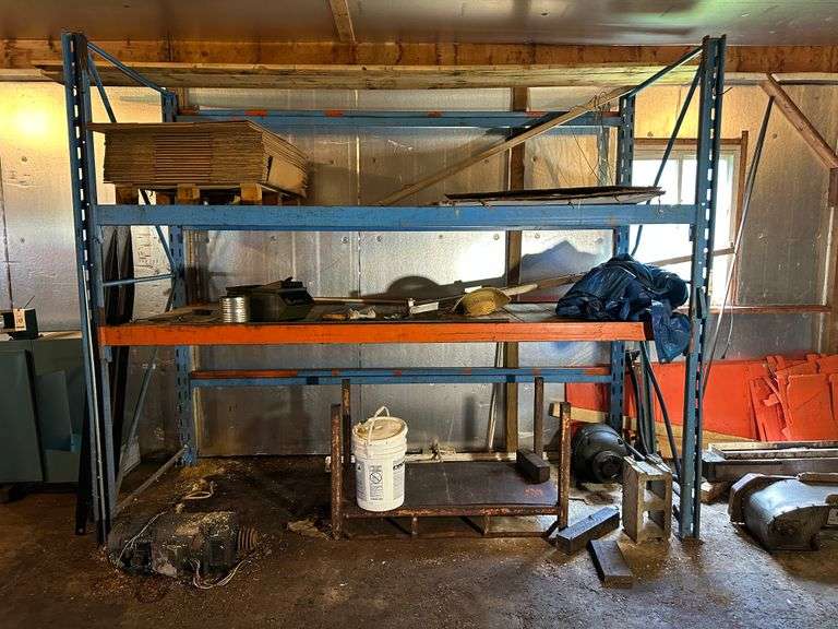 Section of Pallet Rack with Wooden Slats (104" high x 10' long x 48 ...